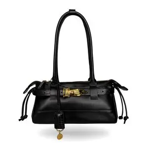 INDIGOLUSH East West Gilded Lure Smooth Leather Handbag With Oracle Hiss Strap