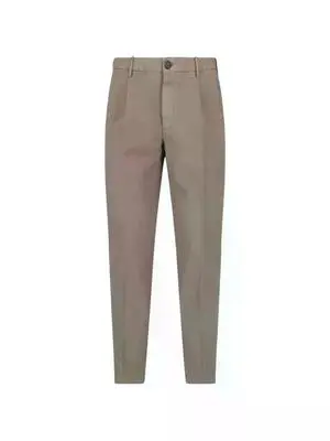 Incotex Pleated Straight-leg Trousers - Neutrals