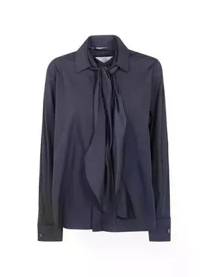 Sacai Bow-detail Long-sleeve Shirt - Black