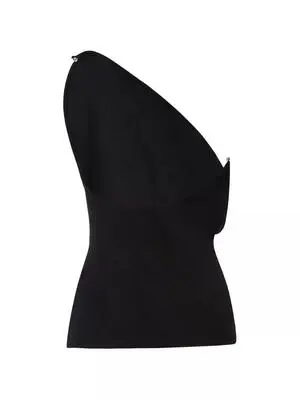 Christopher Esber One-shoulder Hardware-detail Blouse