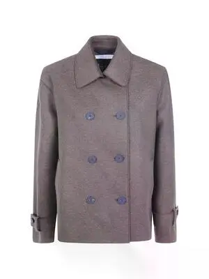 Harris Wharf London Double-breasted Wool Coat - Brown