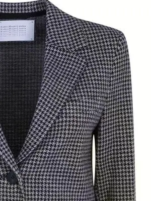 Harris Wharf London Houndstooth-pattern Wool Blazer