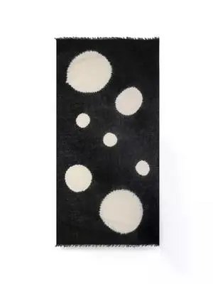 Yohji Yamamoto Polka-dot Frayed Scarf