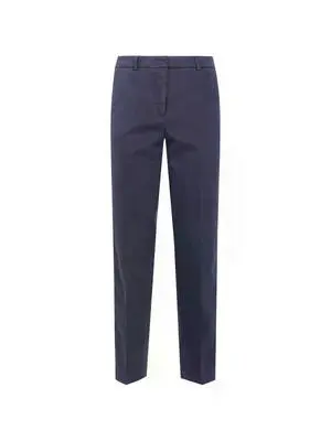 Peserico Pressed-crease Slim-fit Trousers - Blue