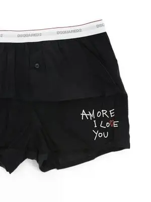 Dsquared2 Slogan-print Button-front Boxers