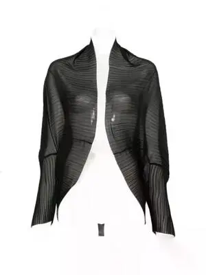 Max Mara Vesuvio Pleated Shrug - Black