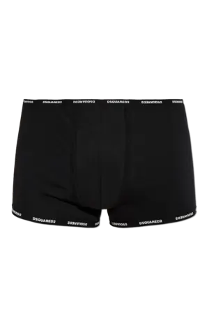 Dsquared2 Cotton Boxers With Logo - Black