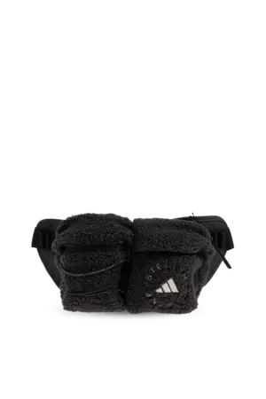 Adidas By Stella McCartney Fleece Bag With Embroidered Logo - Black
