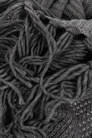 Moschino Scarf With Fringes - Grey