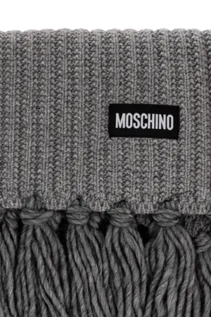Moschino Scarf With Fringes - Grey