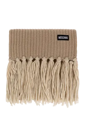 Moschino Scarf With Fringes - Beige