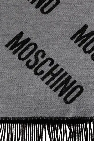Moschino Wool Scarf With Monogram