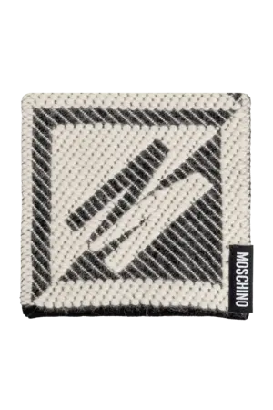 Moschino Scarf With Logo - Cream