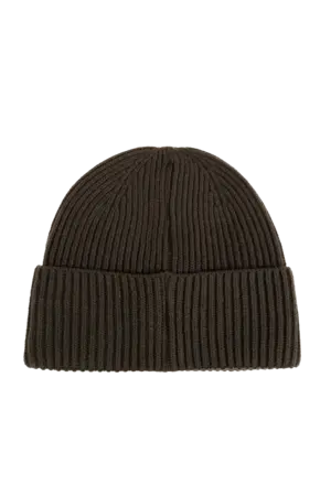 Moschino Ribbed Logo Beanie