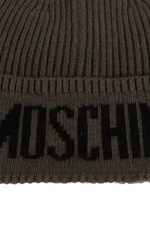 Moschino Ribbed Logo Beanie