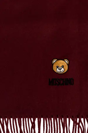 Moschino Wool Scarf With Fringes