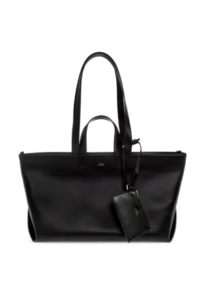 A.p.c. Shopper Bag In Smooth Leather - Black