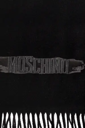 Moschino Wool Scarf With Fringes