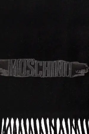 Moschino Wool Scarf With Fringes