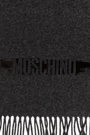 Moschino Wool Scarf With Fringes