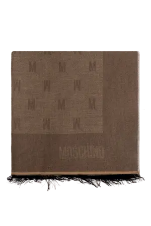 Moschino Scarf With Monogram - Brown