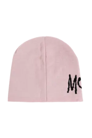Moschino Beanie With Bear And Logo Detail