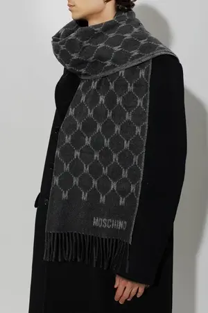 Moschino Cashmere Scarf With Monogram