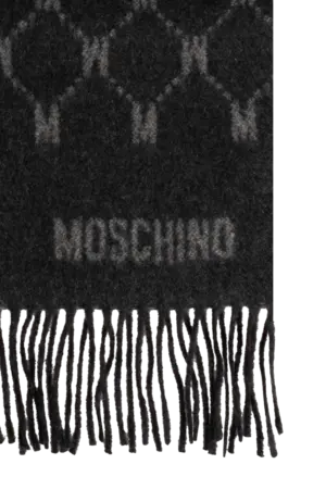 Moschino Cashmere Scarf With Monogram