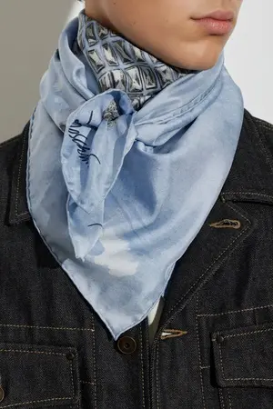 Moschino Silk Scarf With Print