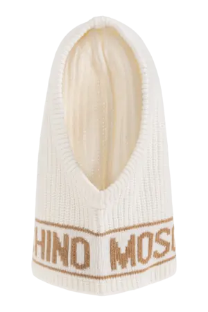 Moschino Moschino Balaclava Knit With Logo Cream