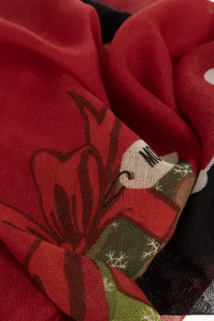 Moschino Wool Scarf With Logo