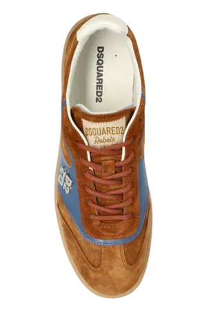 Dsquared2 Rebel Low-top Suede And Leather Sneakers