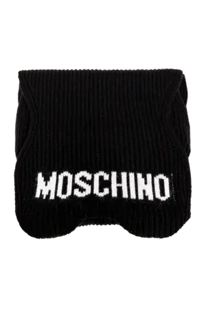 Moschino Scarf With Logo - Black