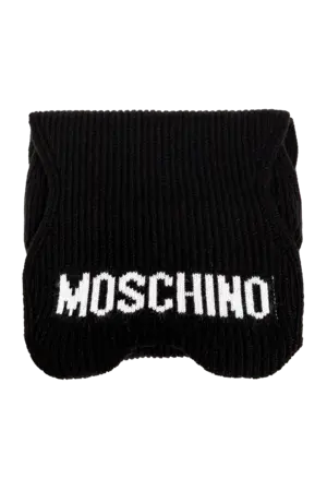 Moschino Scarf With Logo - Black