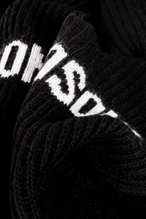 Moschino Scarf With Logo - Black