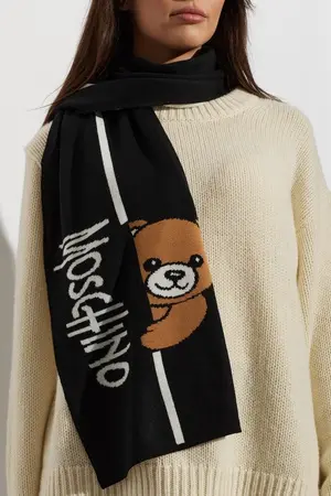 Moschino Scarf With A Characteristic Teddy Bear Motif