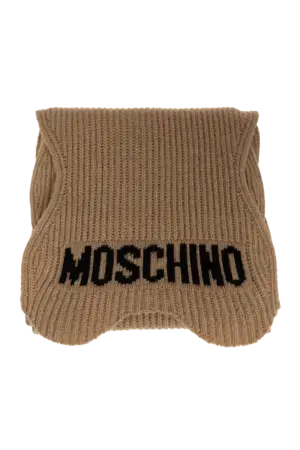 Moschino Scarf With Logo - Brown