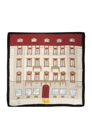Moschino Silk Scarf With Print - Cream