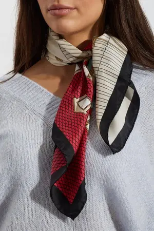 Moschino Silk Scarf With Print