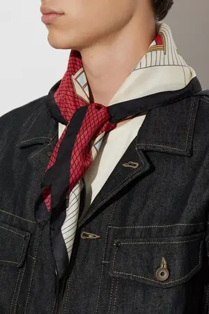Moschino Silk Scarf With Print
