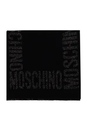 Moschino Scarf With Lurex Thread - Black