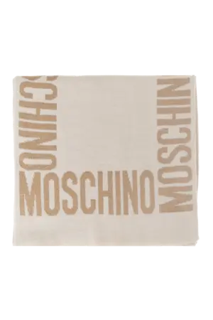 Moschino Scarf With Lurex Thread - Cream