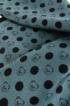 Moschino Silk Pocket Square - Blue