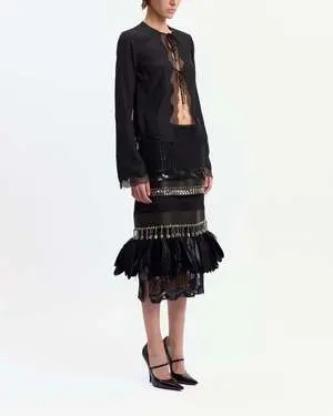 16Arlington Hilda Midi Skirt With Embellishments