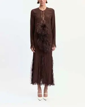 16Arlington Simi Midi Skirt - Chocolate