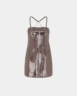 16Arlington Nolo Mini Dress - Chocolate