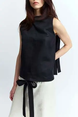 16Arlington Ziella Top With Tie Detail