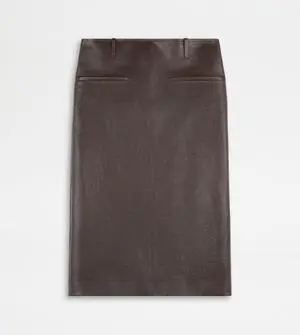 TOD'S Skirt In Leather - Brown