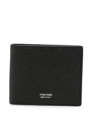 TOM FORD Wallet Soft Grain Leather "t Line Classic Bifold - Black