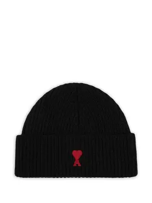 AMI Paris Wool Beanie - Black